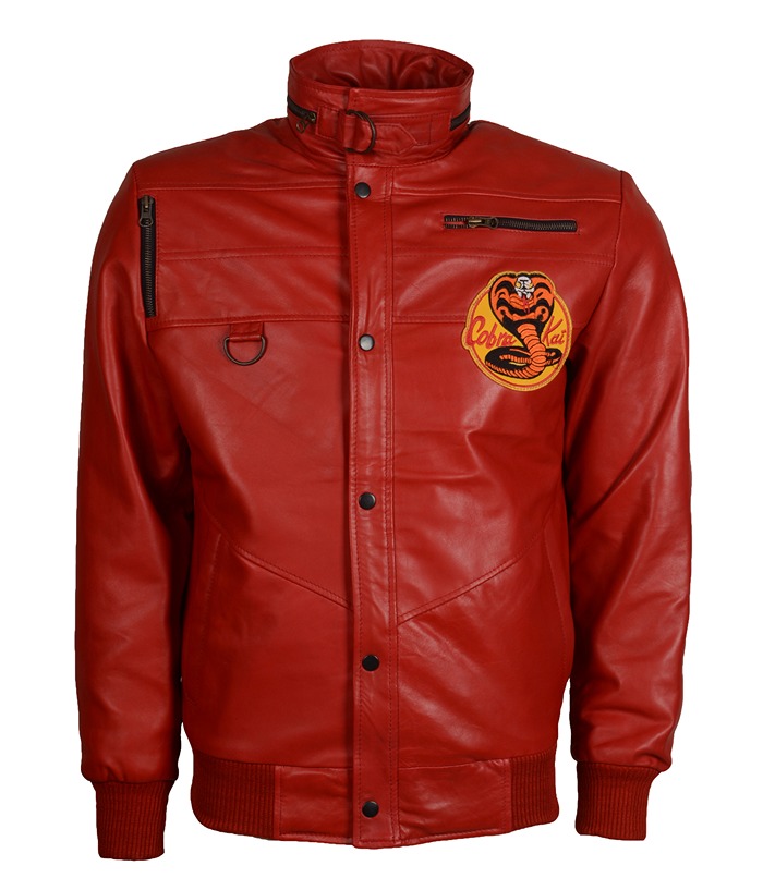 Cobra Kai The Karate Kid Red Leather Jacket