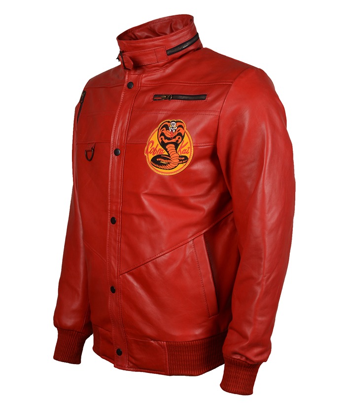 Cobra Kai The Karate Kid Red Leather Jacket