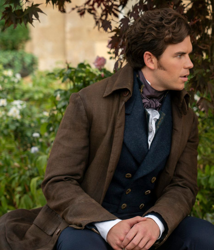 Shop Colin Bridgerton S03 Brown Cotton Coat - Sale