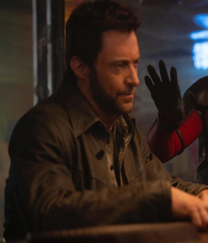 Hugh Jackman Deadpool and Wolverine Brown Leather Jacket