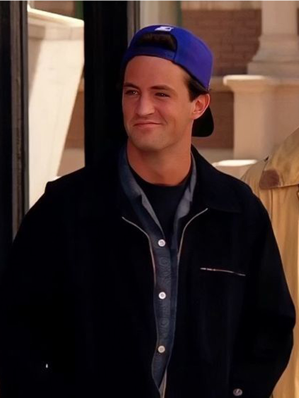 Chandler TV Series Friends Black Cotton Jacket - Sale