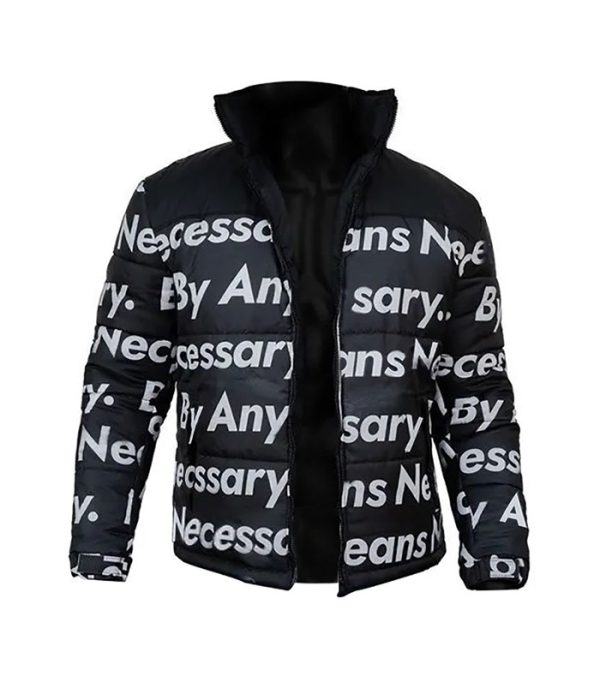 Goku Drip By Any Means Necessary Puffer Jacket - The Jacket Merchant