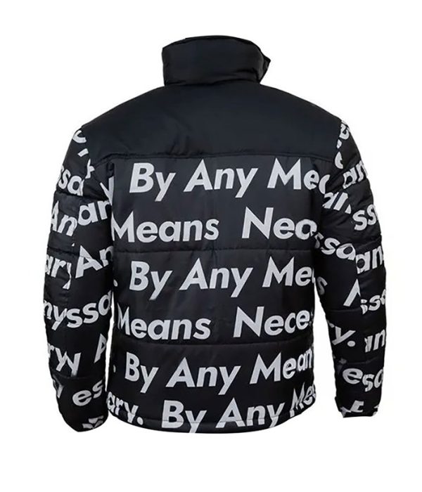 Goku Drip By Any Means Necessary Puffer Jacket - The Jacket Merchant