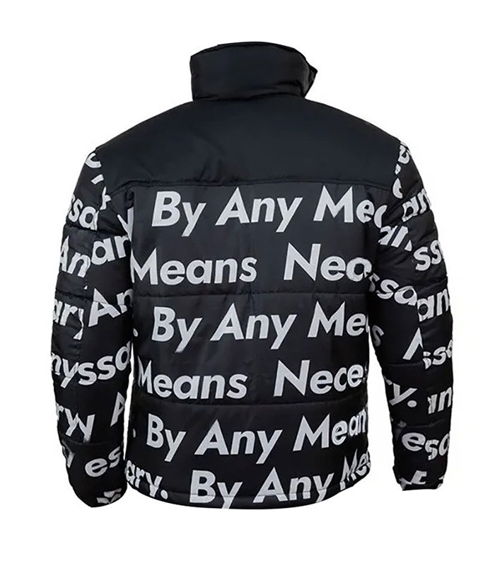 Goku Drip By Any Means Necessary Puffer Jacket - The Jacket Merchant
