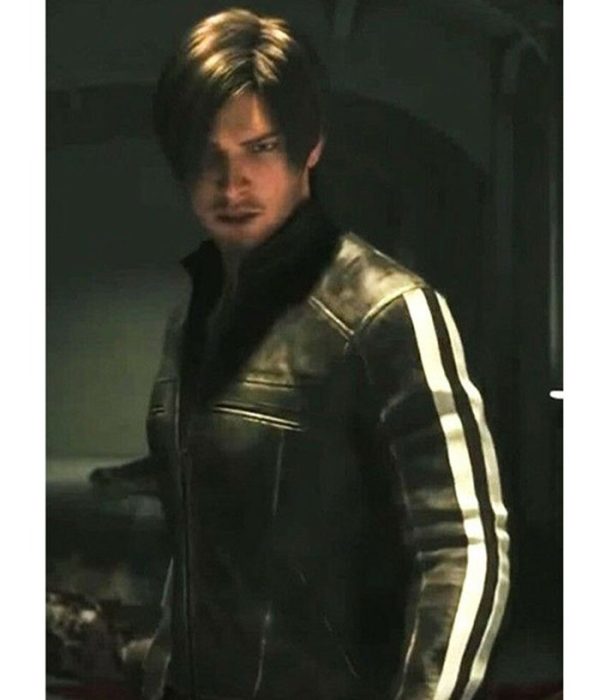 Leon Kennedy Resident Evil Black Distressed Leather Jacket - The Jacket ...
