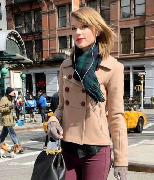 Rockstar Womens Taylor Swift Brown Wool Coat - The Jacket Merchant