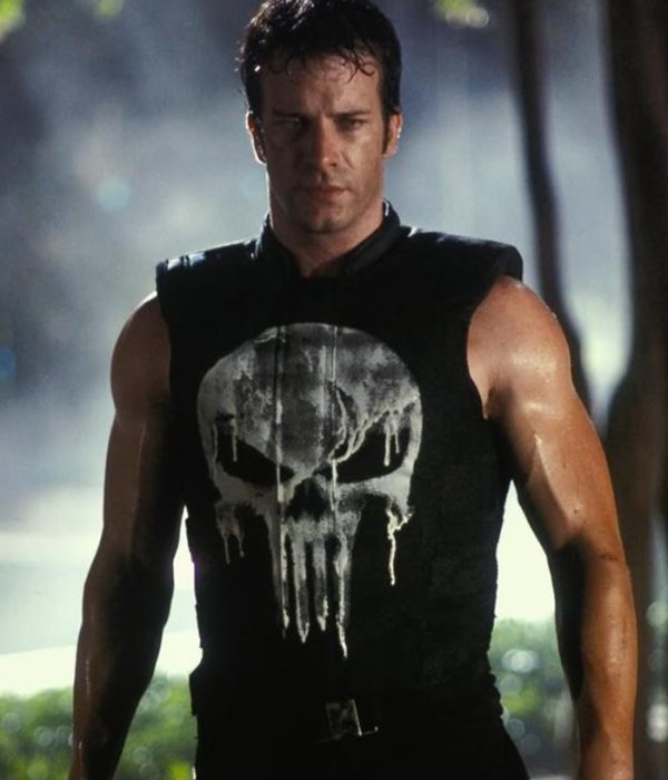 Thomas Jane Punisher Tactical Black Leather Vest - The Jacket Merchant