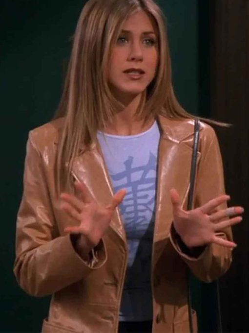 Shop Friends Jennifer Aniston Brown Leather Jacket - SALE
