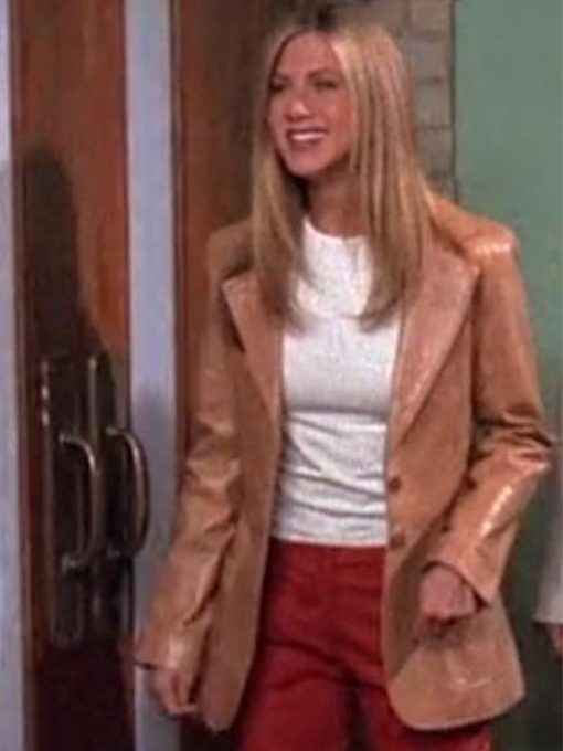 Shop Friends Jennifer Aniston Brown Leather Jacket - SALE