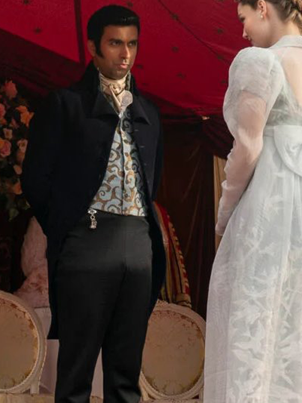 Lord Samadani Bridgerton Black Velvet Coat - The Jacket Merchant