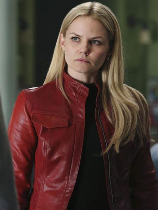 Once Upon A Time Emma Swan Red Leather Jacket - The Jacket Merchant