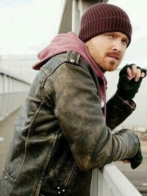 Aaron Paul Better Call Saul Black Leather Jacket - The Jacket Merchant