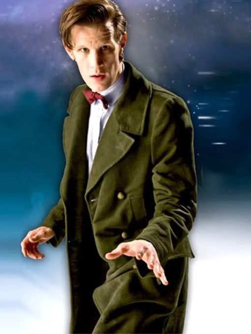 Eleventh Doctor Matt Smith Doctor Who Green Wool Coat - The Jacket Merchant
