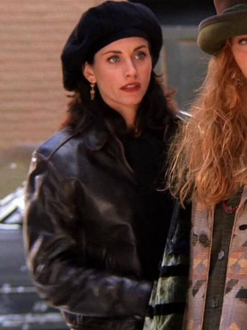 Monica Geller Friends S01 Brown Leather Jacket - The Jacket Merchant