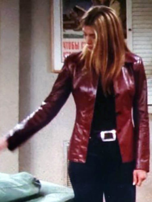 Rachel Green Friends Maroon Leather Jacket - The Jacket Merchant