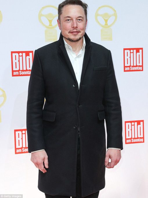 Elon Musk Trench Coat Black Wool - The Jacket Merchant