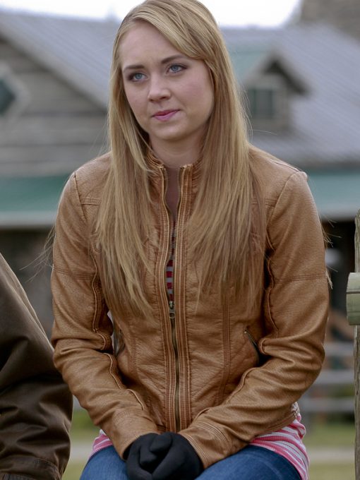 Heartland Amy Fleming Tan Leather Jacket - The Jacket Merchant