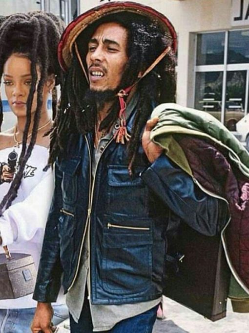 Bob Marley Biker Classic Leather Jacket - The Jacket Merchant