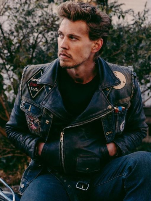 Austin Butler Bikeriders Black Brando Leather Jacket - The Jacket Merchant
