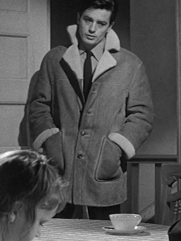 Alain Delon Shearling Brown Suede Jacket