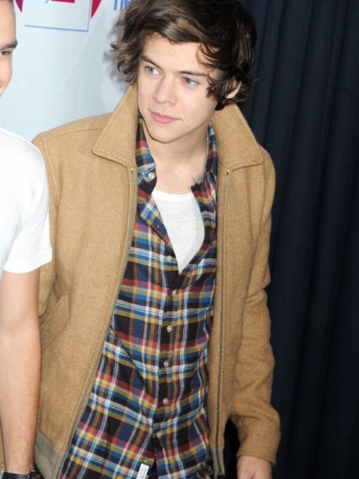 Harry Styles Brown Wool Jacket