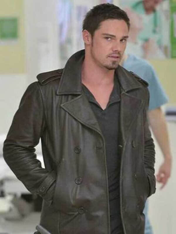 Beauty And The Beast Jay Ryan Brown Leather Coat