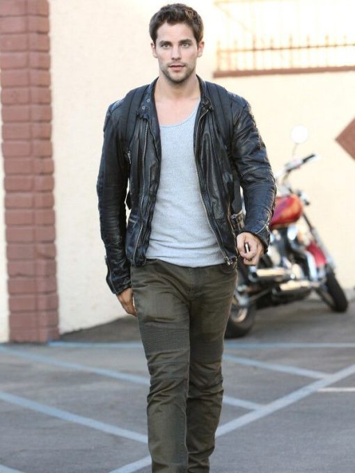 Brant Daugherty Fifty Shades Freed Black Leather Jacket