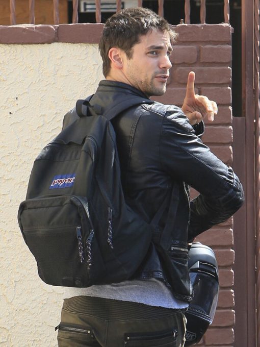 Brant Daugherty Fifty Shades Freed Black Leather Jacket