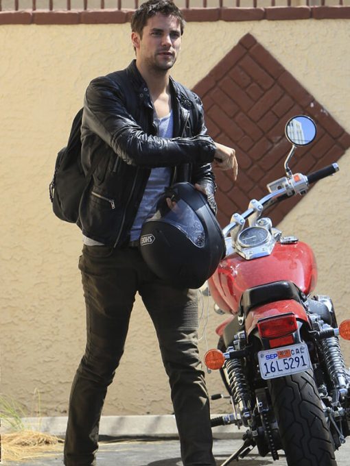 Brant Daugherty Fifty Shades Freed Black Leather Jacket