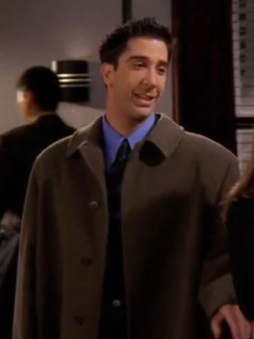 David Schwimmer Friends S03 Ross Geller Wool Coat