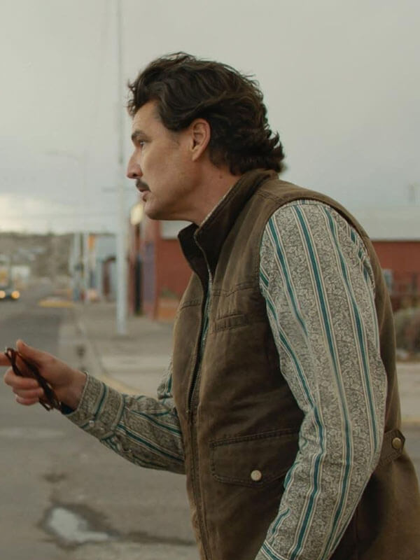 Pedro Pascal Eddington Ted Garcia Brown Cotton Vest