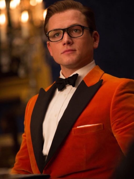 Taron Egerton Kingsman The Golden Circle Velvet Coat