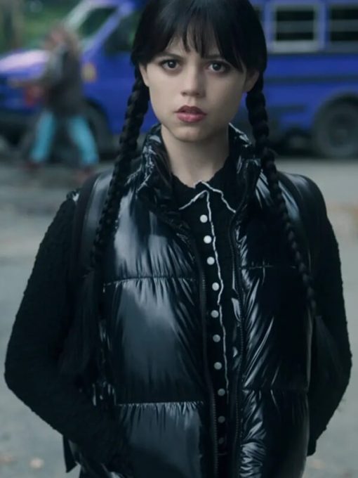 Jenna Ortega Wednesday S02 Goody Adams Puffer Vest