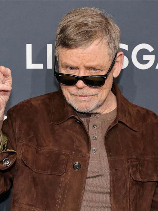 Mark Hamill The Long Walk 2025 The Major Suede Jacket