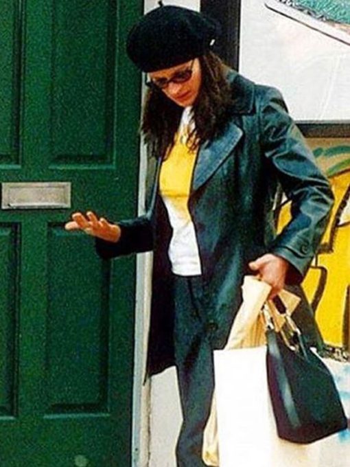 Anna Scott Notting Hill Black Leather Coat