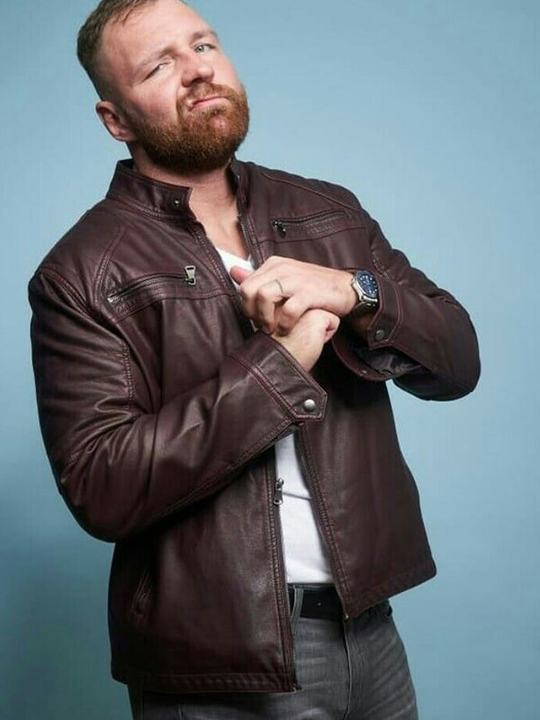 Dean Ambrose Brown Biker Leather Jacket