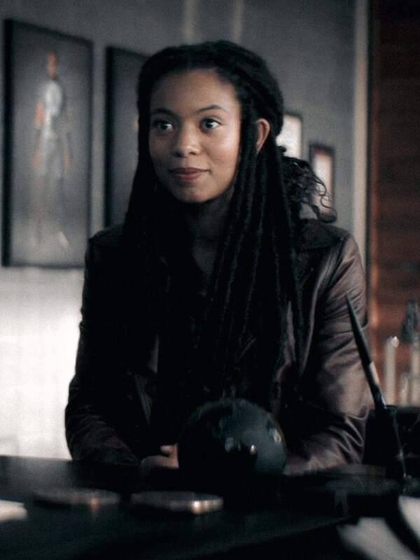 Marie Moreau Gen V Jaz Sinclair Brown Leather Coat