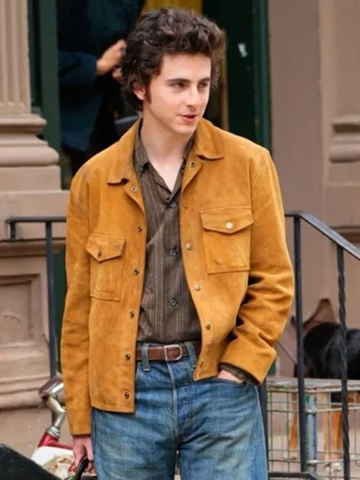 A Complete Unknown Timothée Chalamet Suede Jacket