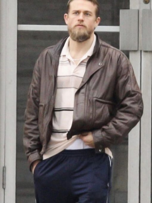 Charlie Hunnam Jungleland Brown Leather Jacket