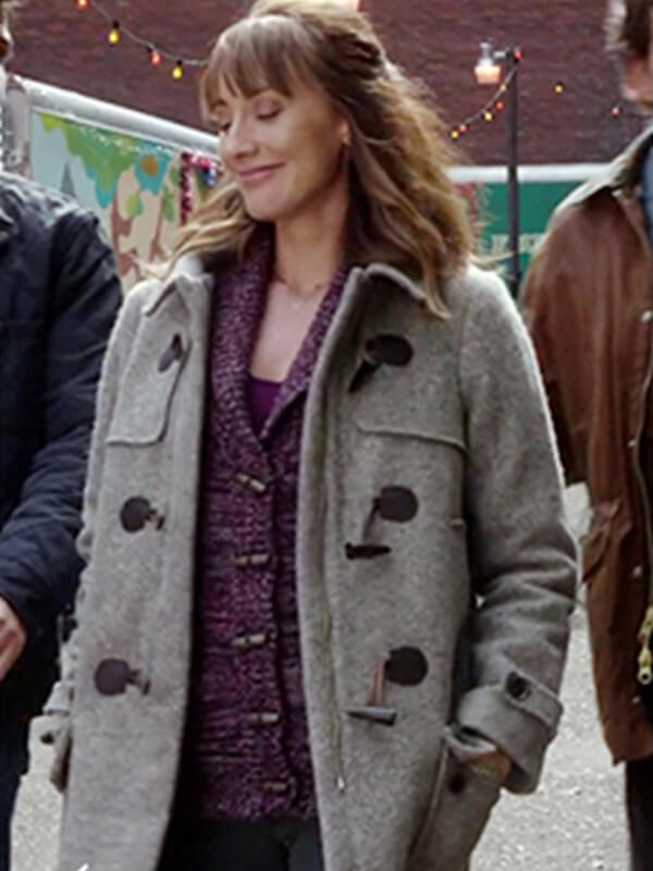 Grimm S04 Bree Turner Grey Wool Duffle Coat