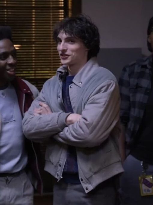 Finn Wolfhard Stranger Things S05 Mike Wheeler Grey Jacket