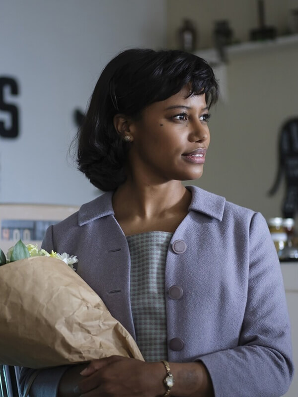 IT: Welcome to Derry 2025 Taylour Paige Purple Wool Coat