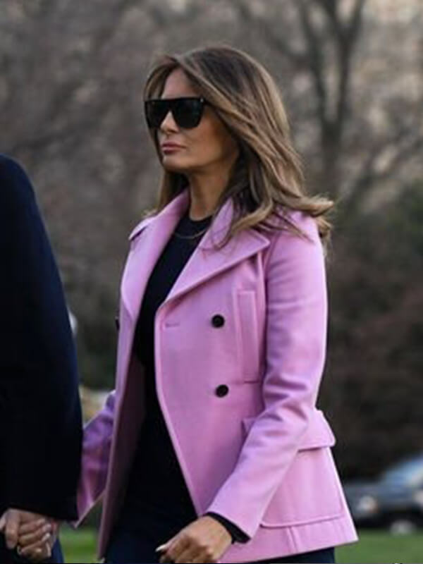 Melania Trump Pink Wool Peacoat