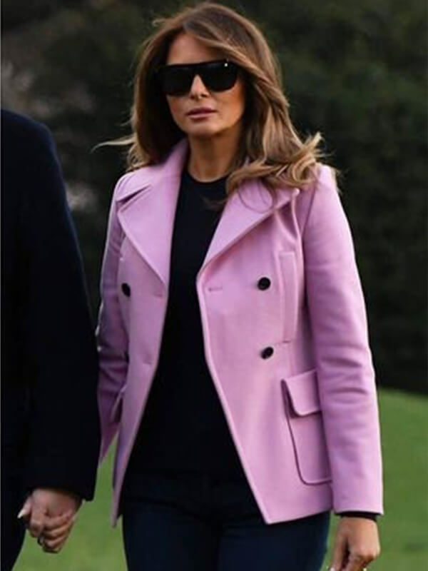 Melania Trump Pink Wool Peacoat