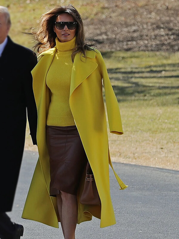 Melania Trump Yellow Wool Coat