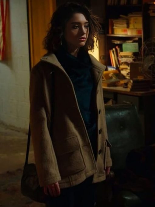 Stranger Things S03 Nancy Wheeler Brown Wool Jacket