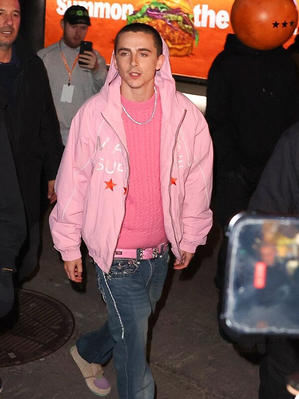 Timothée Chalamet Marty Supreme Pink Jacket