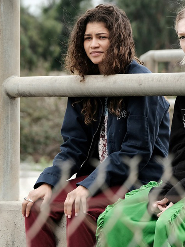 Zendaya Euphoria S02 Black Cotton Jacket