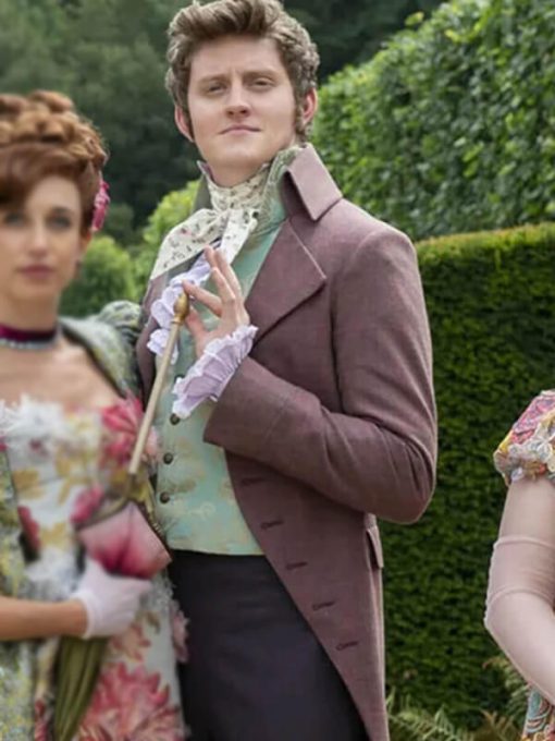 Albion Finch Bridgerton S3 Maroon Tailcoat